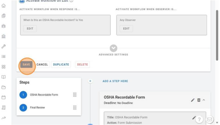 Activate Workflow with Form Response Edit – KPA Flex